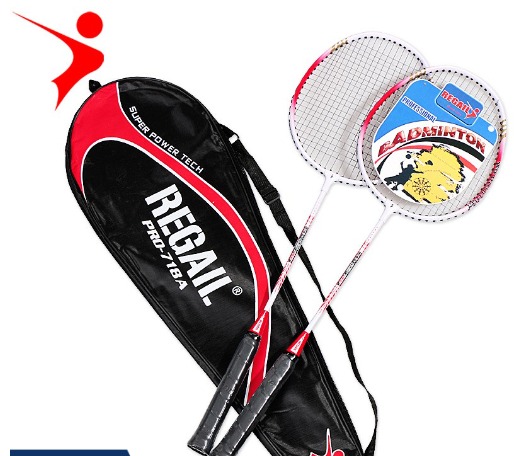 2PCS Set REGAIL 718A Ultralight Badminton Racket Professional Indoor ...