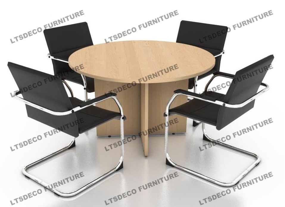 4 SEATER ROUND TABLE OFFICE FURNITURE AND PARTITION on Carousell