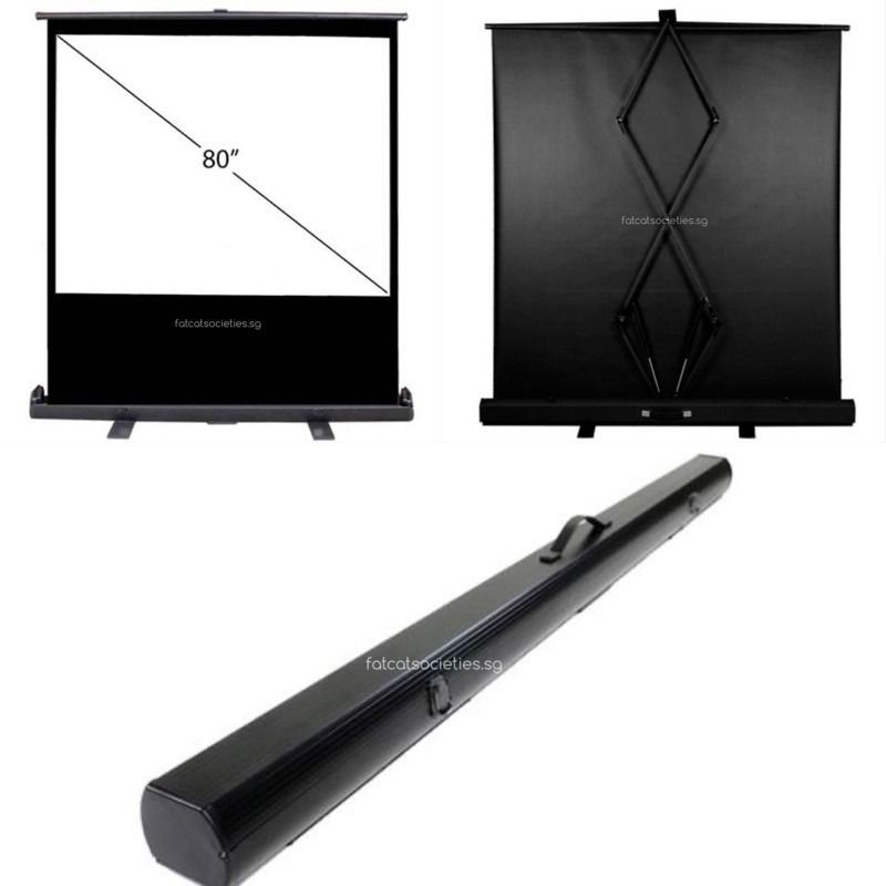 80" Portable Floor Pull Up Projector Screen (Retractable), TV & Home ...