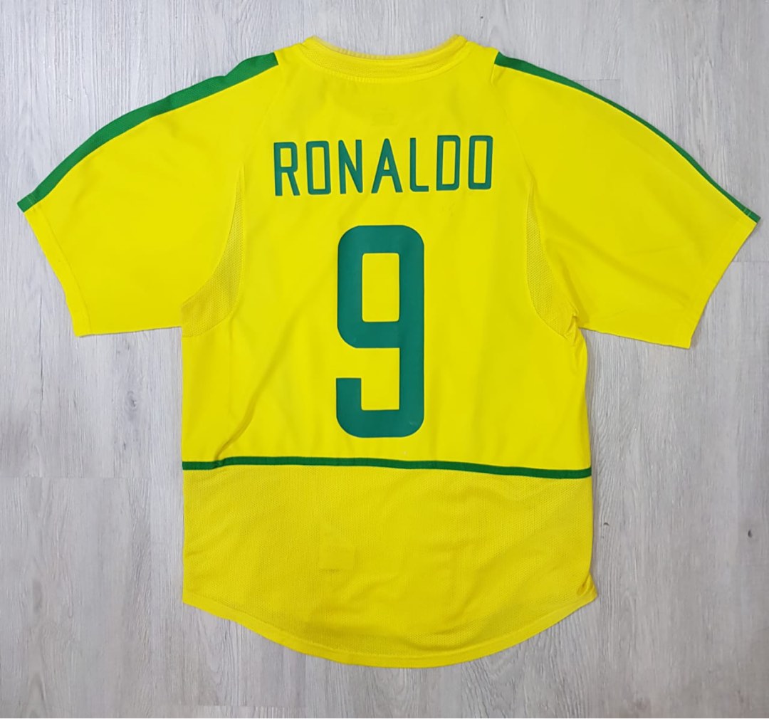 #9 R9 Ronaldo Brazil World Cup 2002 Winner soccer/football jersey/kit ...
