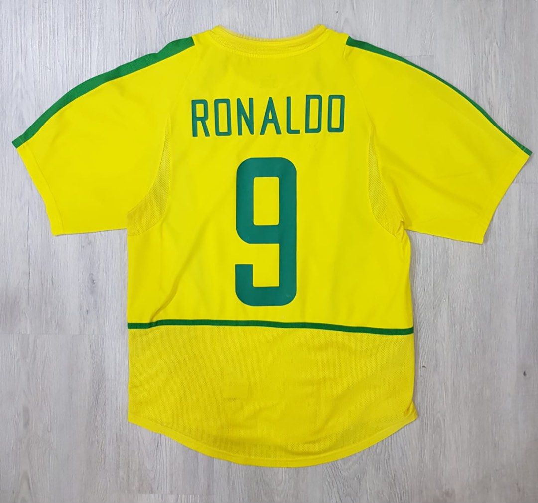 #9 R9 Ronaldo Brazil World Cup 2002 Winner soccer/football jersey/kit ...