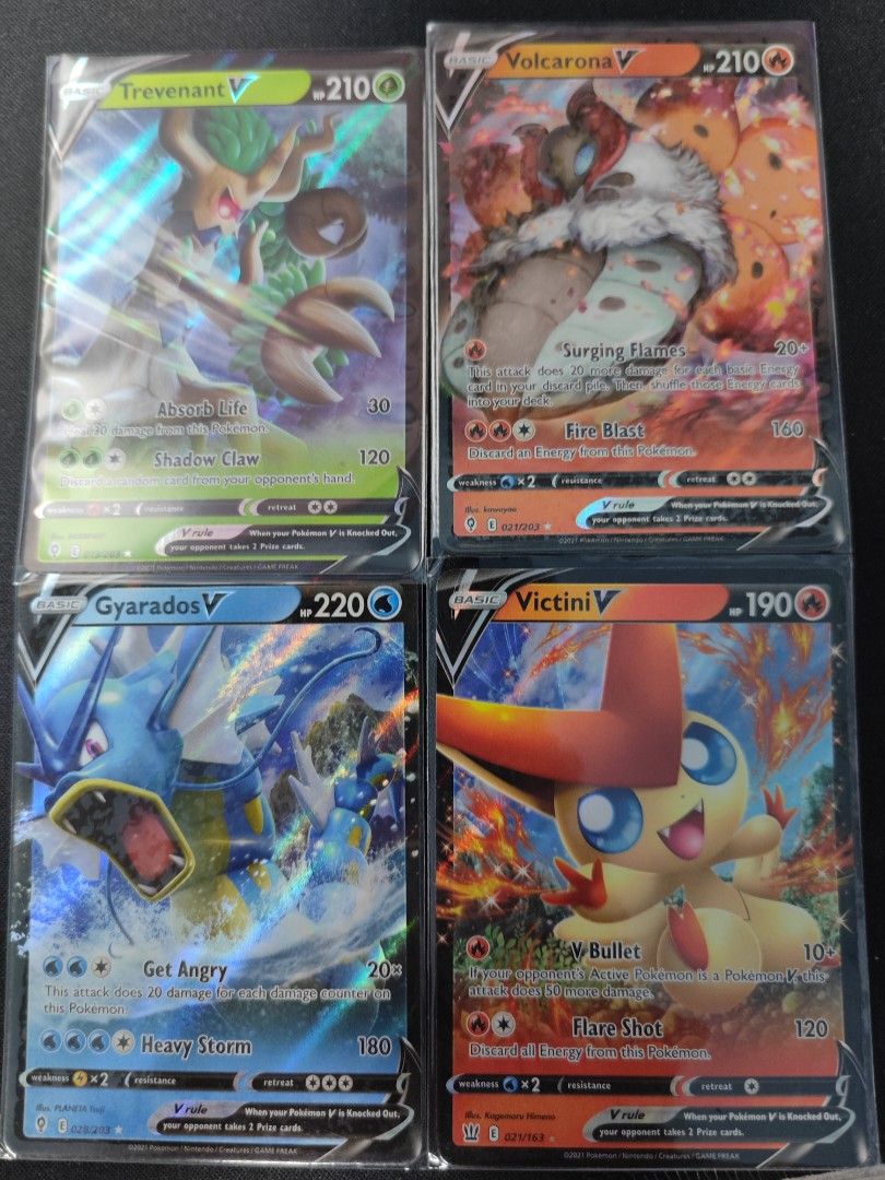 Trevenant V - 013/203 Volcarona V 021/203 Gyarados V 028/203 Victini V ...