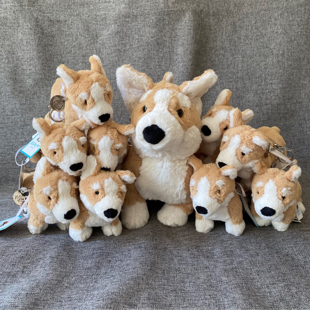 [現貨] JELLYCAT Betty Corgi Bag Charm 伊莉沙白哥基狗仔掛飾 鎖匙扣, 兒童＆孕婦用品, 嬰兒玩具 ...
