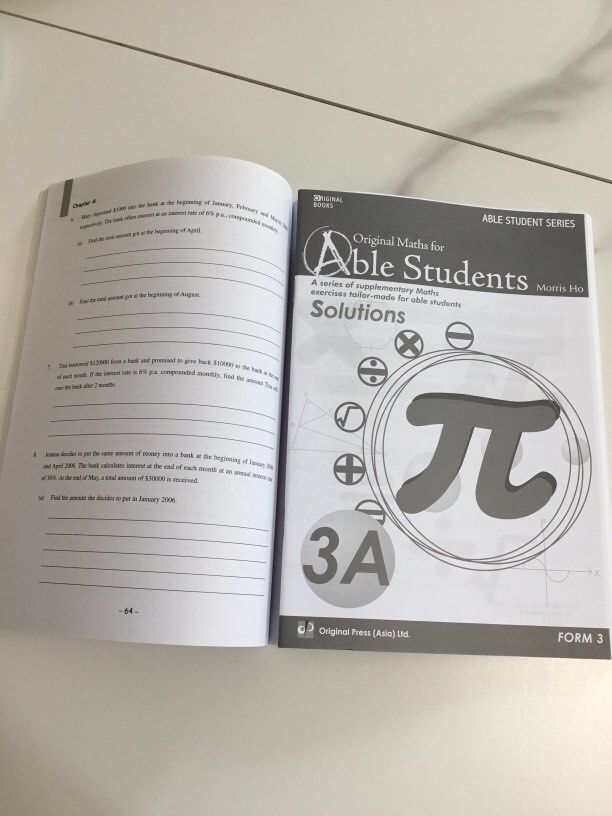 中二數學練習 original maths 3A, 興趣及遊戲, 書本 & 文具, 教科書 - Carousell