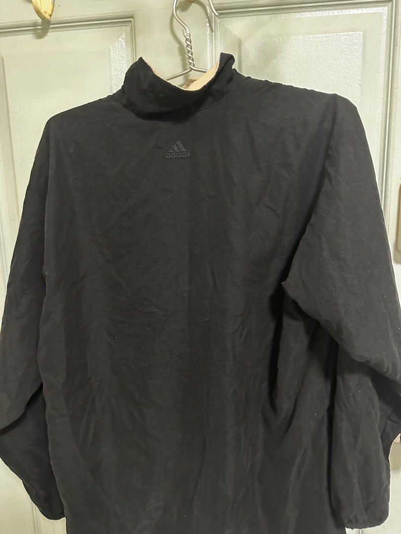 adidas quarter zip (blacked out), Men's Fashion, Activewear on Carousell