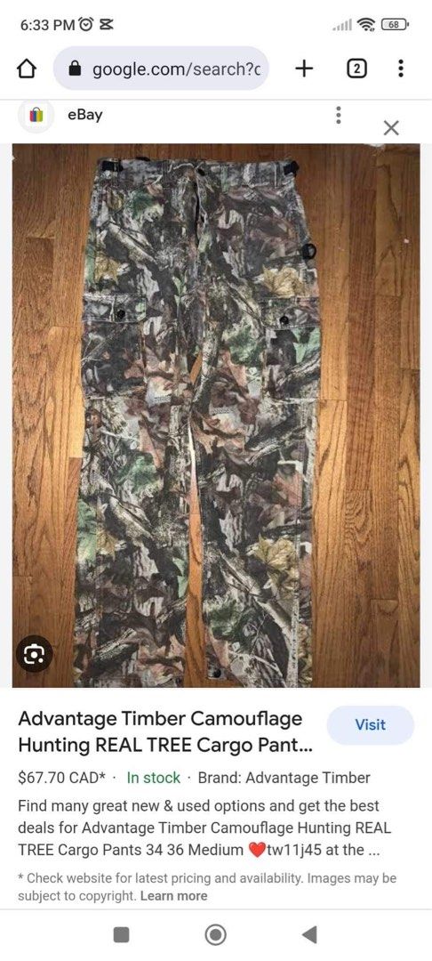 ADVANTAGE TIMBER REATREE CARGO PANTS on Carousell