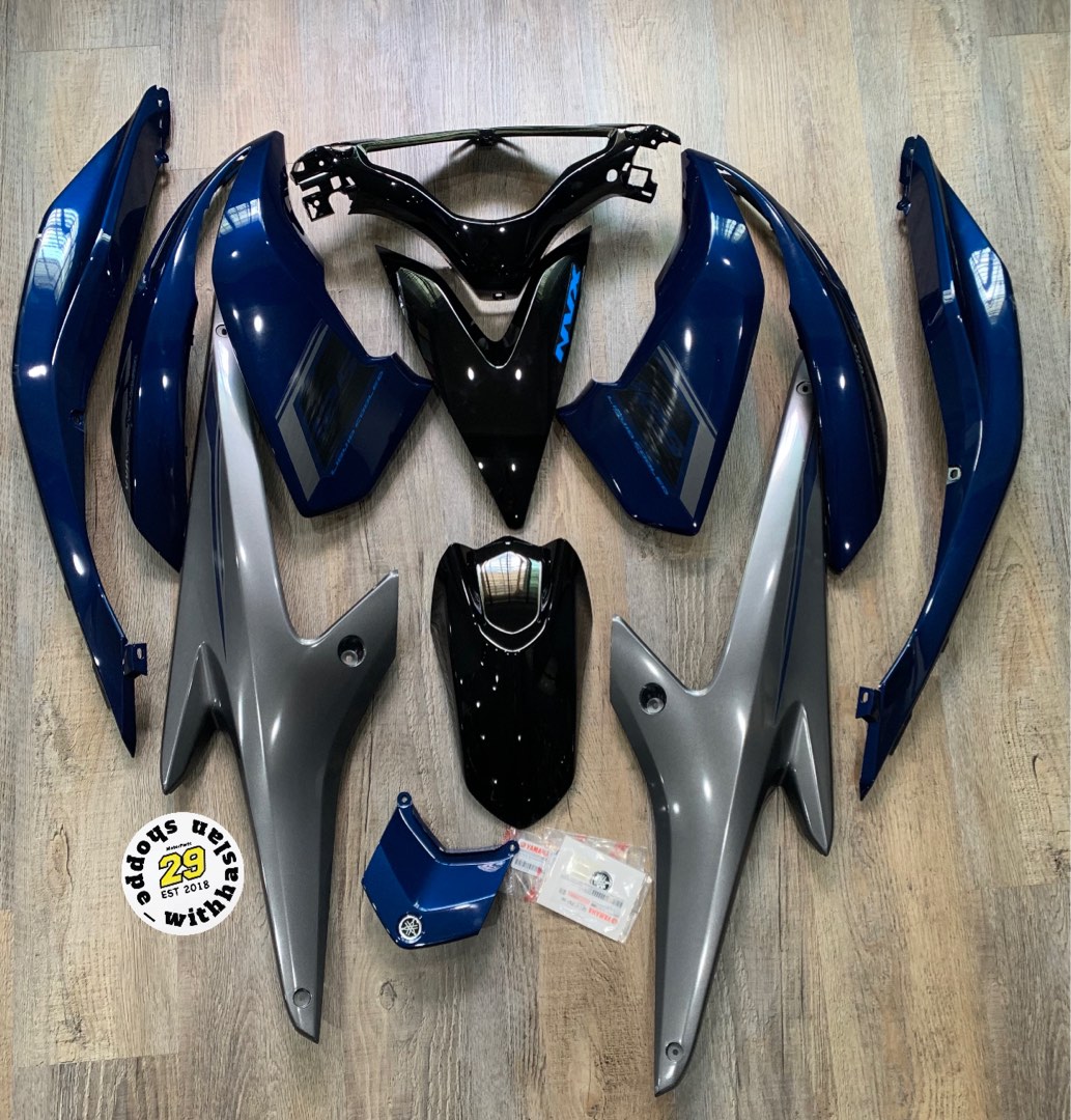 AEROX NVX V1 BLUE DELUXE COVERSET, Motorcycles, Motorcycle Accessories ...