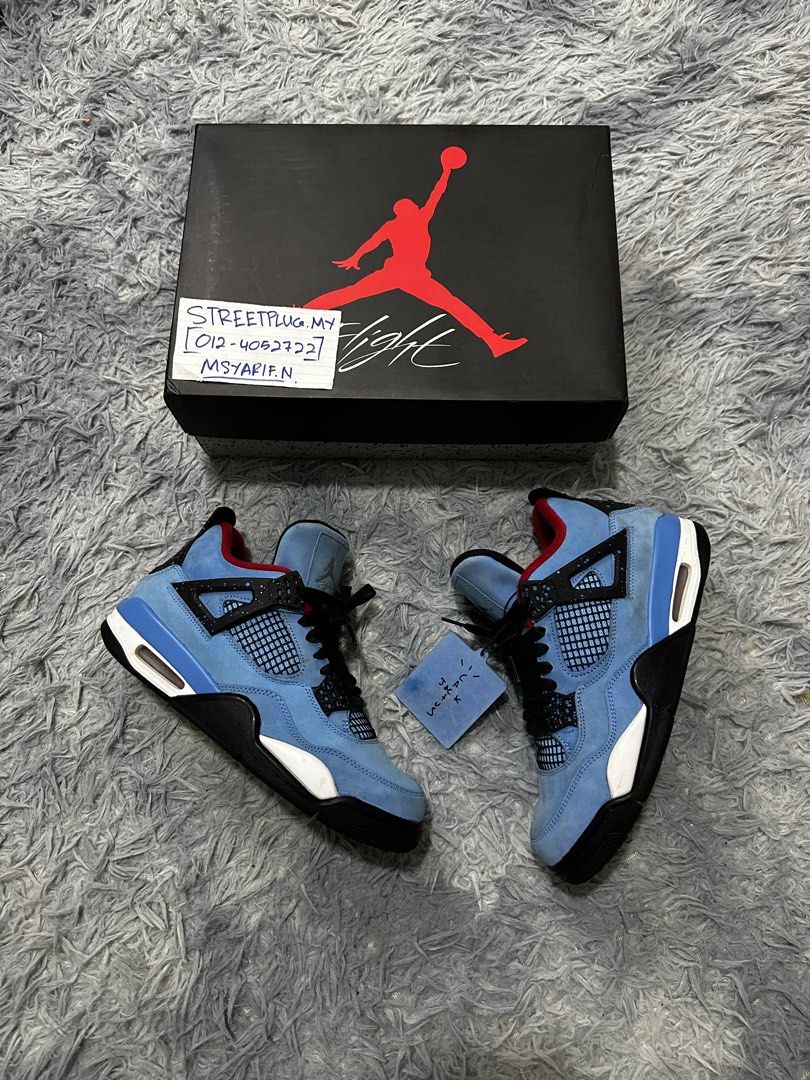 AJ4 x Travis Scott, Men's Fashion, Footwear, Sneakers on Carousell