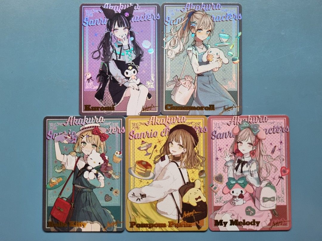 Akakura x sanrio characters replica card set, Hobbies & Toys ...