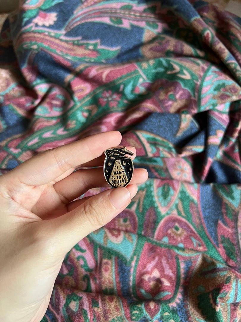 Alien Spaceship Brooch Pin on Carousell