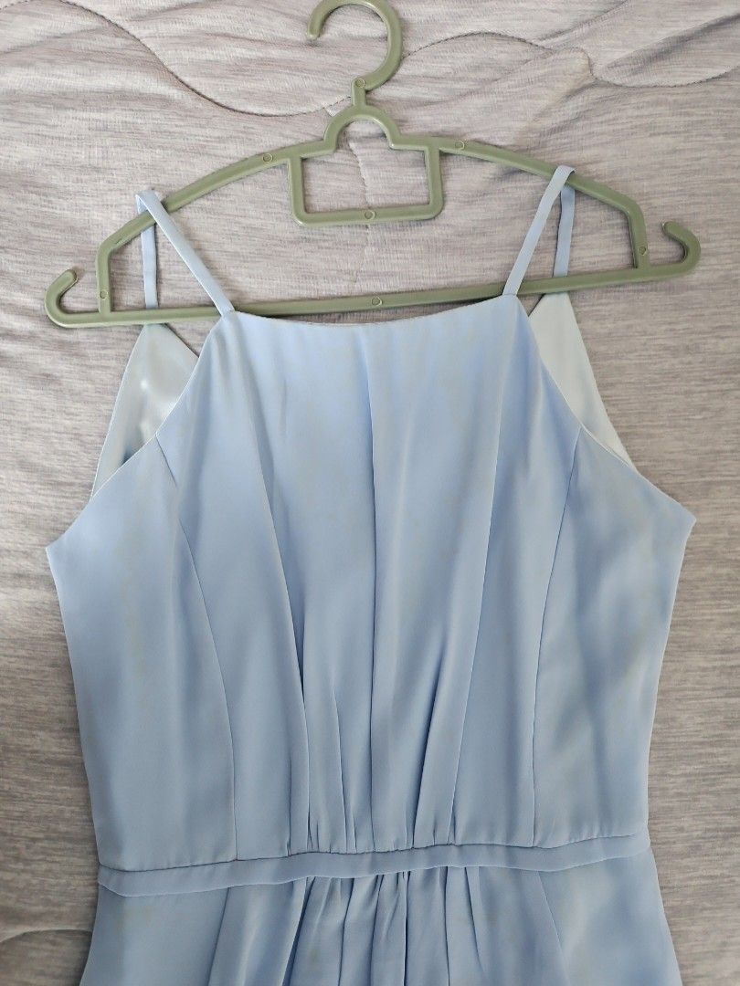 Allwouldenvy baby blue pleated maxi dress, Women's Fashion, Dresses ...