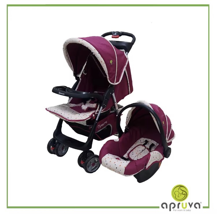 Apruva One Touch Stroller with Car Seat on Carousell