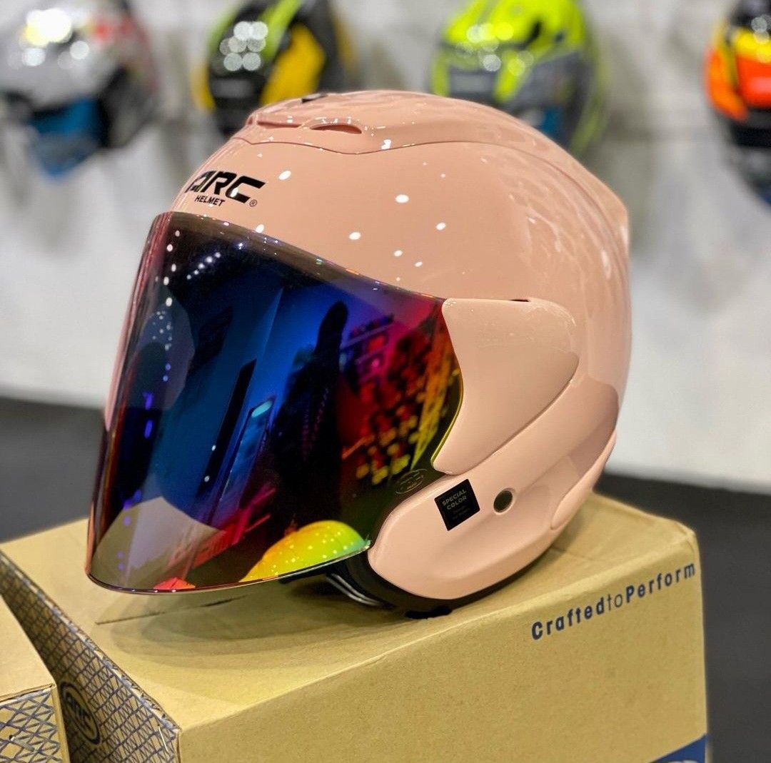ARC Helmets Ritz Pastel Pink (Instock and available), Motorcycles ...