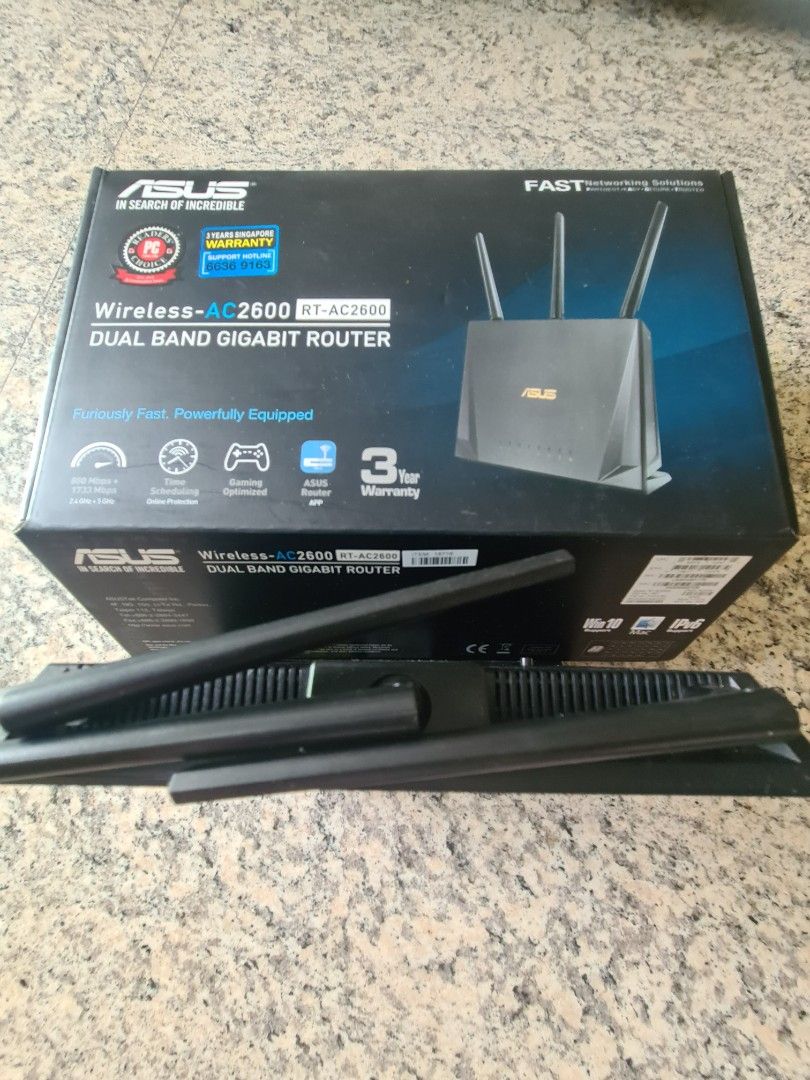 Asus Wireless-AC2600 Dual Band Gigabit Router, Computers & Tech, Parts ...