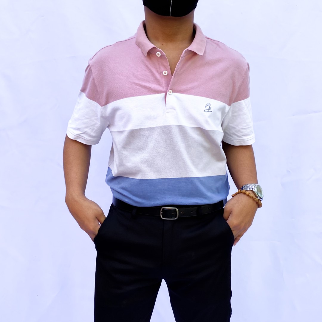 Authentic HLA Tri-toned Polo Shirt, Men's Fashion, Tops & Sets, Tshirts ...