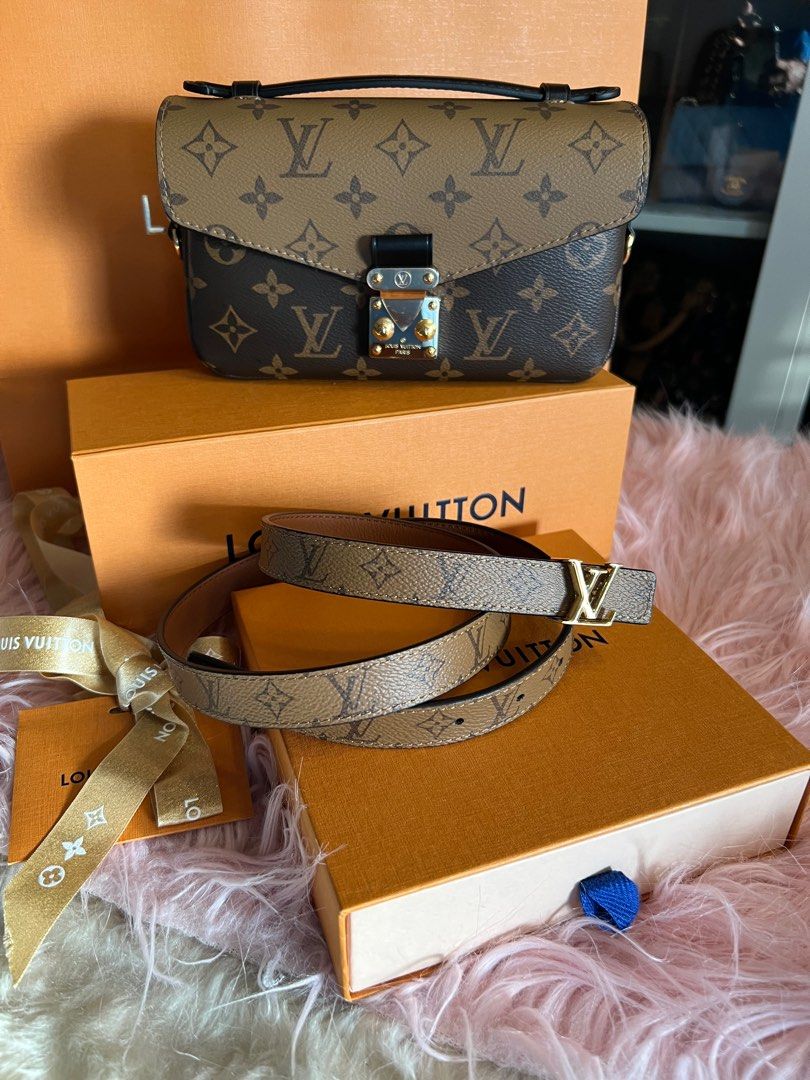 Authentic Louis Vuitton belt reverse slim, Luxury, Accessories on Carousell