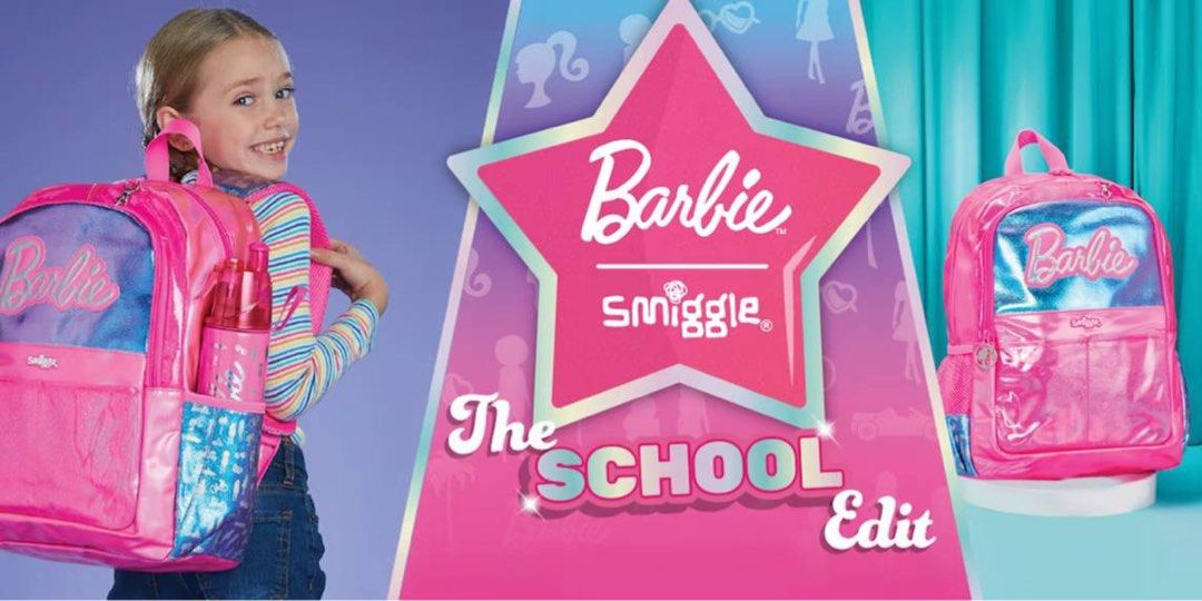 Barbie x Smiggle Classic Backpack, Babies & Kids, Babies & Kids Fashion ...