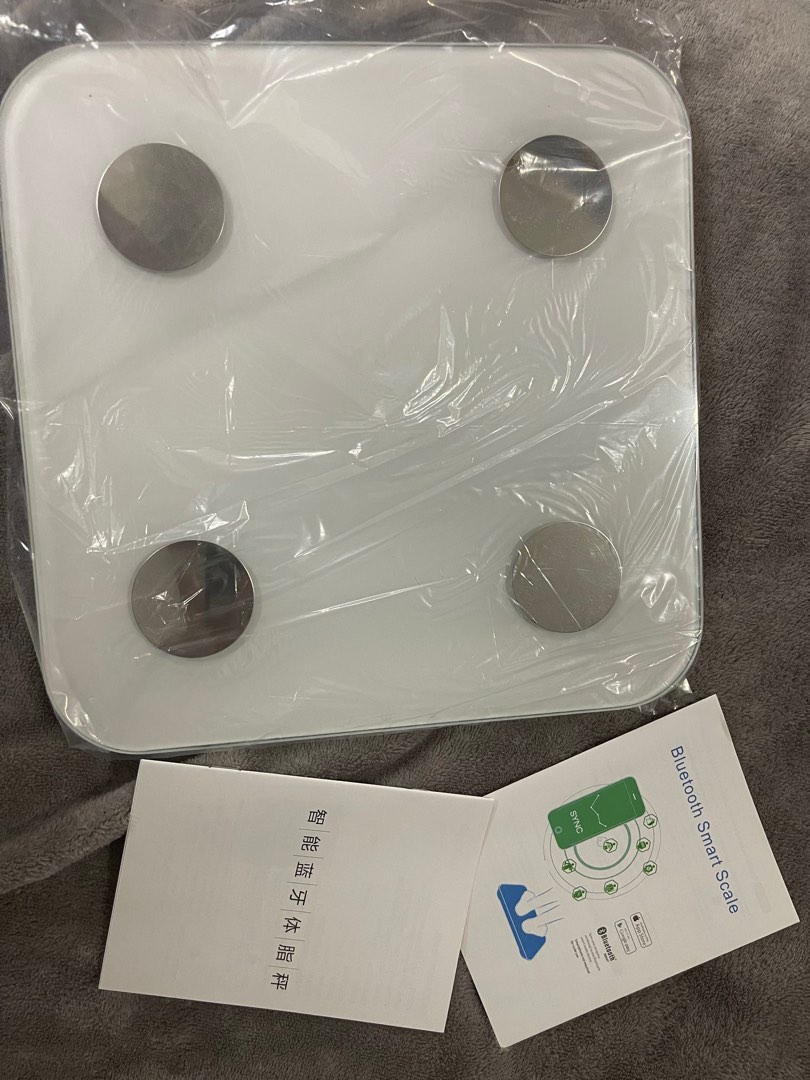 Pearl White Bluetooth Glass weighing scale, Health & Nutrition, Health ...