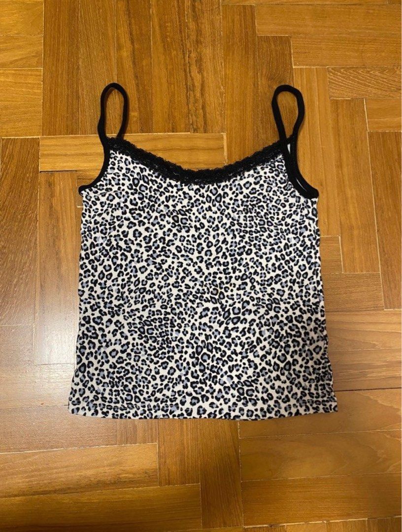 brandy melville leopard skylar tank, Women's Fashion, Tops, Sleeveless ...