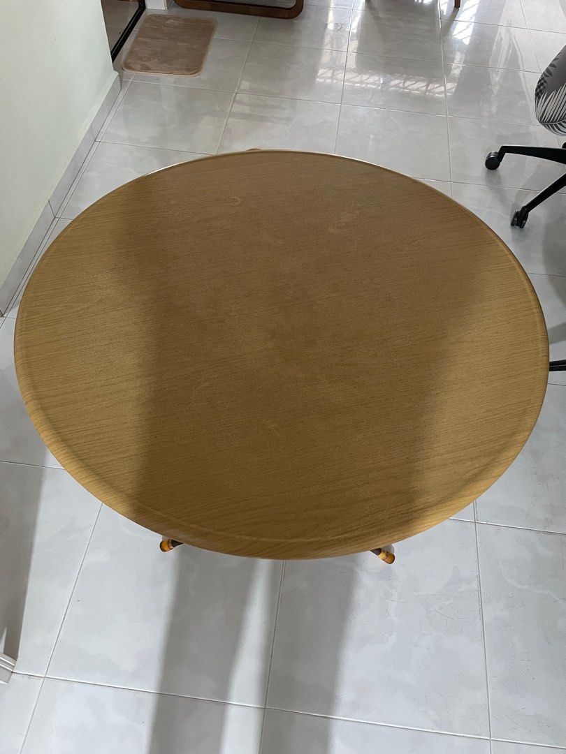 Brown Round Table, Furniture & Home Living, Furniture, Tables & Sets on ...