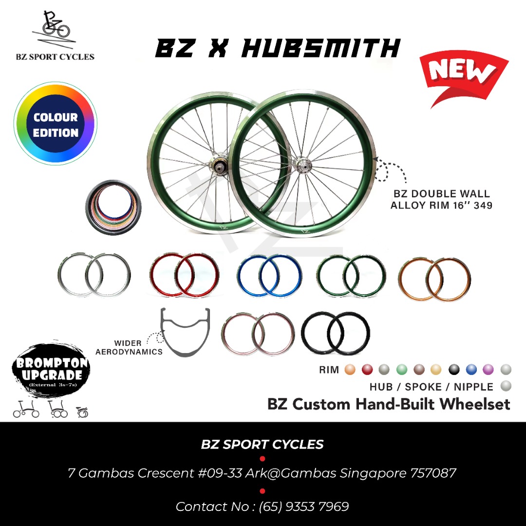 (New) BZ X Hubsmith Wheelset for Brompton #coloredition # ...