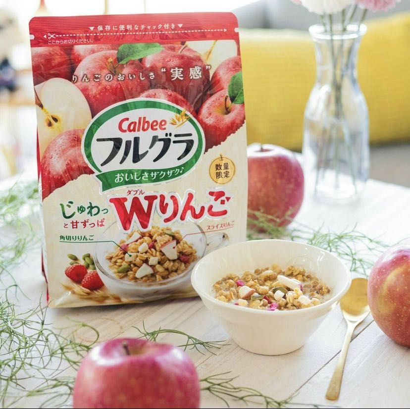 Calbee Japan Apple Cereal Granola, Fruits Granola, Healthy, Oats, Food & Drinks, Packaged ...