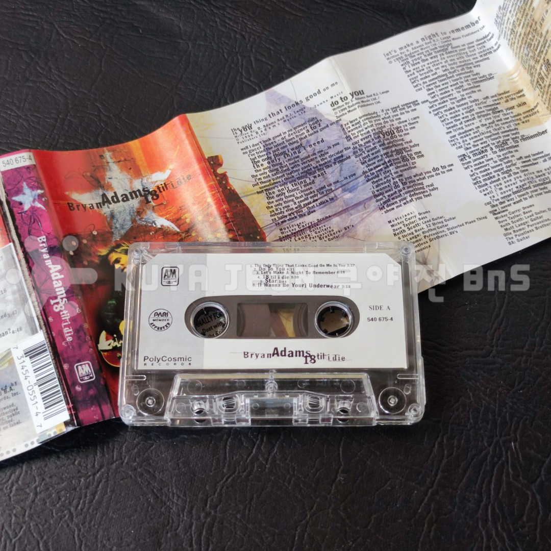 *Cassette Tape* Bryan Adams- 18 Til I Die on Carousell