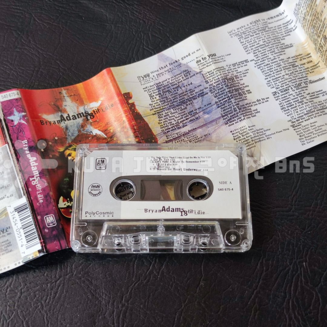 *Cassette Tape* Bryan Adams- 18 Til I Die on Carousell