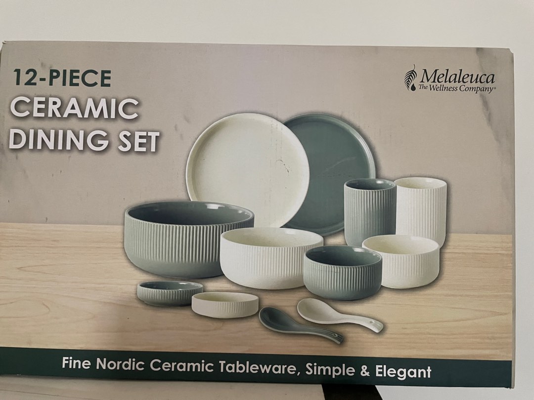 Ceramic Dining Set for 2, Furniture & Home Living, Kitchenware ...