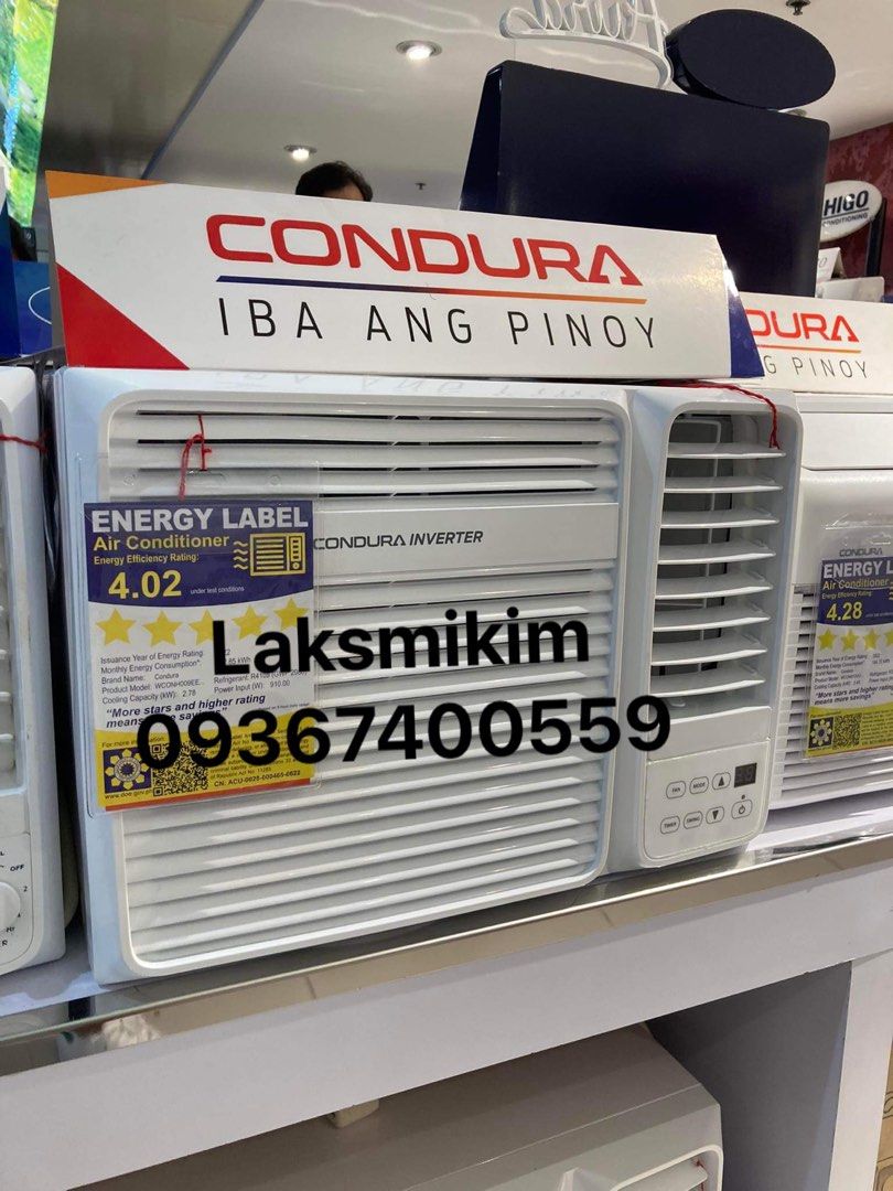 Condura window type aircon inverter 1.0hp 1hp wconh009eev1 1.5hp ...