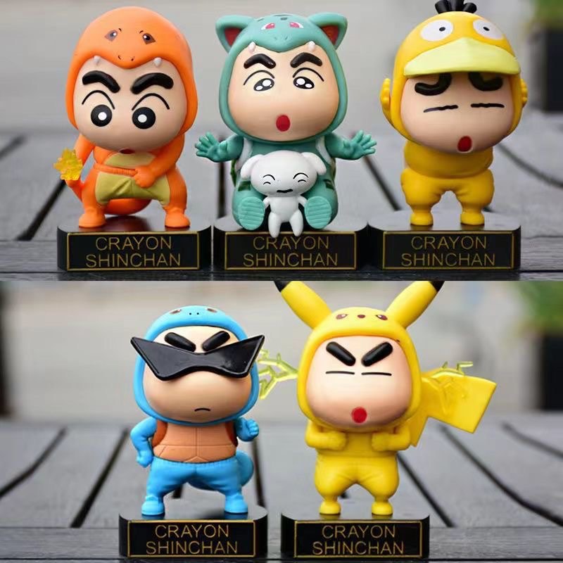 Crayon Shinchan Pokemon Series 5 Pcs, Hobbies & Toys, Toys & Games on Carousell