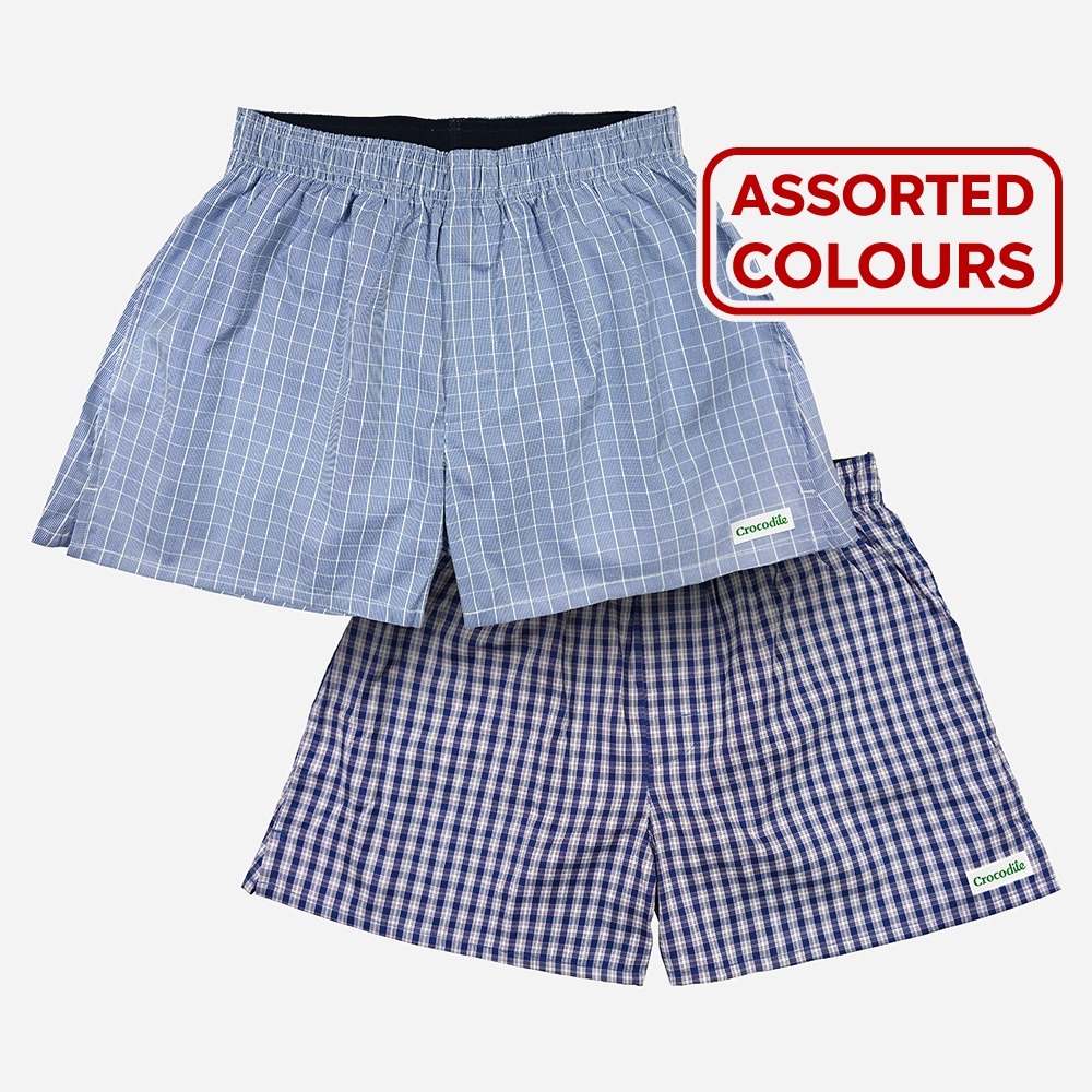 Crocodile - 2-Pcs Pack Woven Boxer, Men's Fashion, Bottoms, New ...