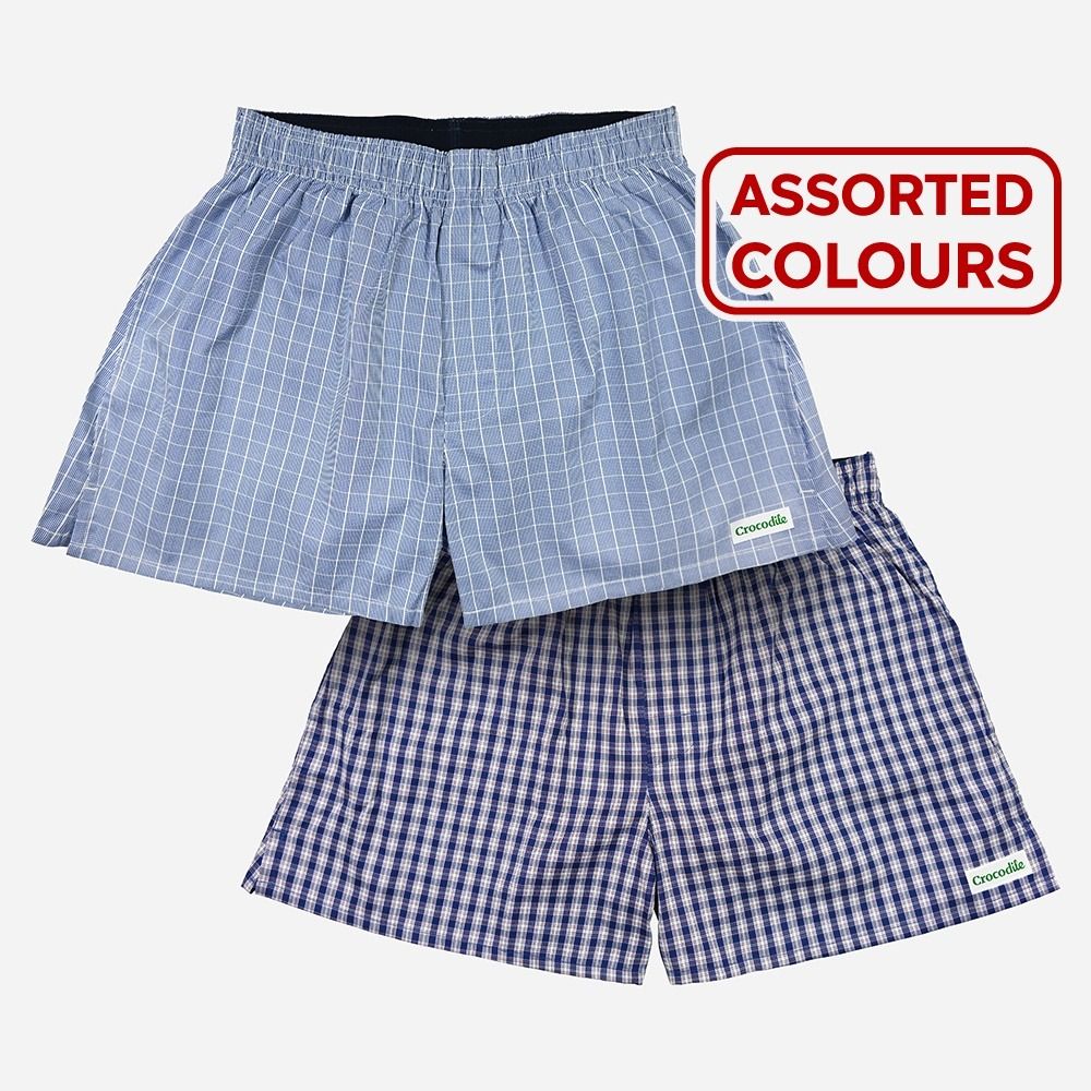 Crocodile - 2-Pcs Pack Woven Boxer, Men's Fashion, Bottoms, New ...