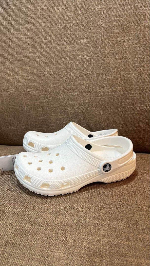 Crocs Classic White, Women's Fashion, Footwear, Slippers and slides on ...