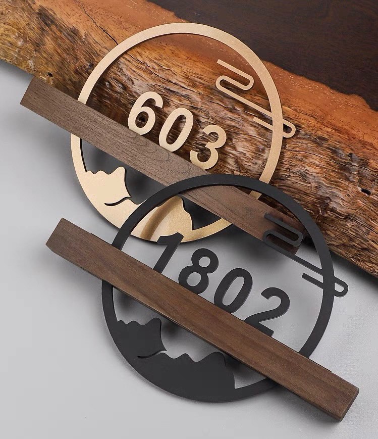 Custom made personalised unit number plate / door sign /House number ...