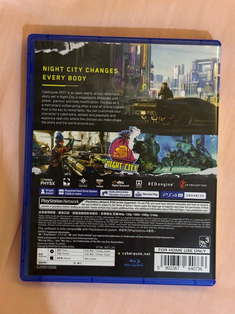 Cyberpunk 2077 Ps4 Disc (Jpn), Video Gaming, Video Games, PlayStation ...