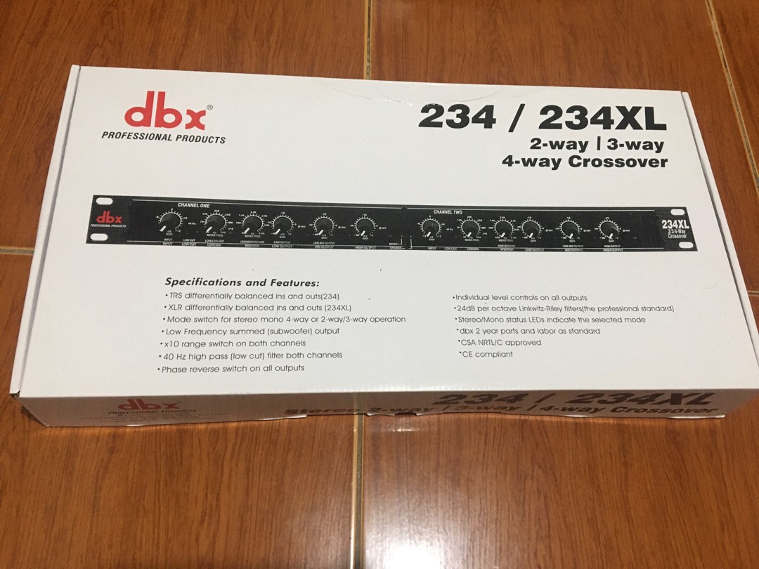 DBX 234/234 XL 2/3/4 way Crossover Equalizer, Audio, Soundbars, Speakers & Amplifiers on Carousell