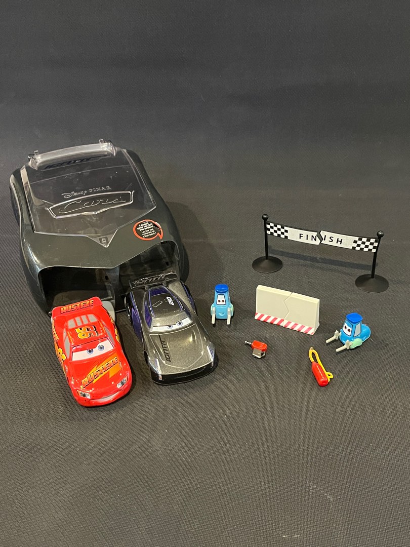Disney Pixar Cars 11-piece set with car launcher on Carousell
