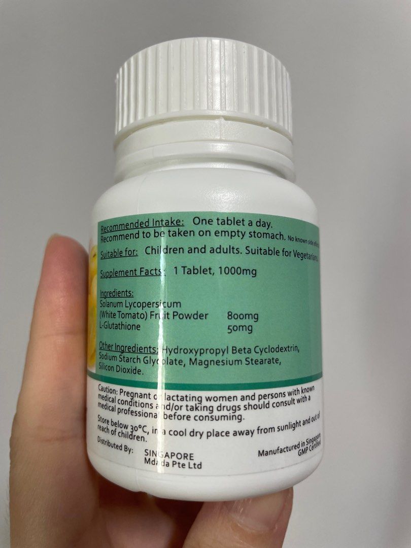 Dr Shibui Radiant White Tomato Tablets, Health & Nutrition, Health ...