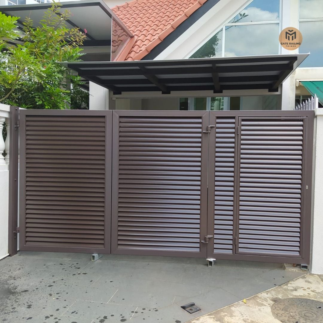 Premium Swing/Sliding Driveway Gate With Aluminium Infill, Furniture ...
