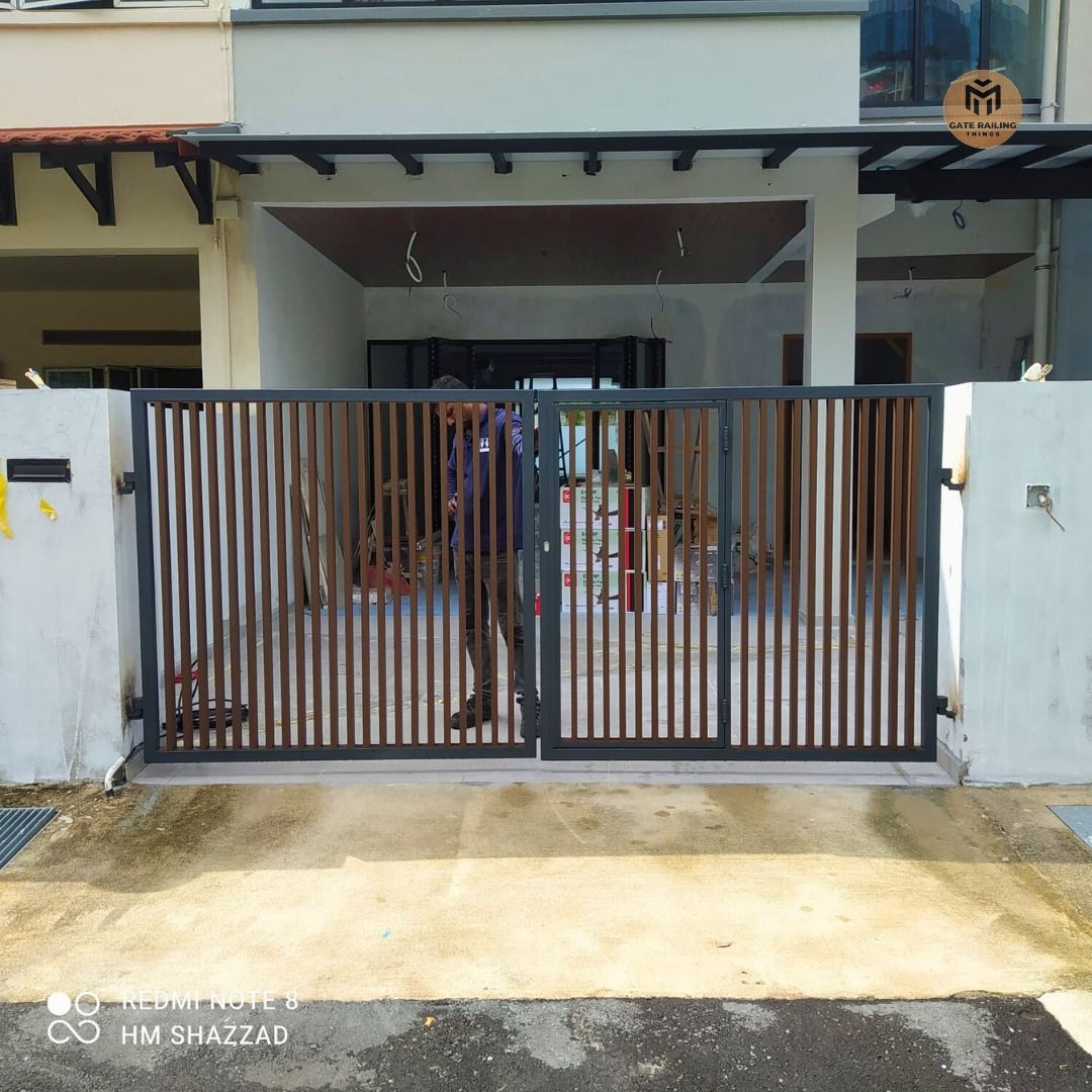 Premium Swing/Sliding Driveway Gate With Aluminium Infill, Furniture ...