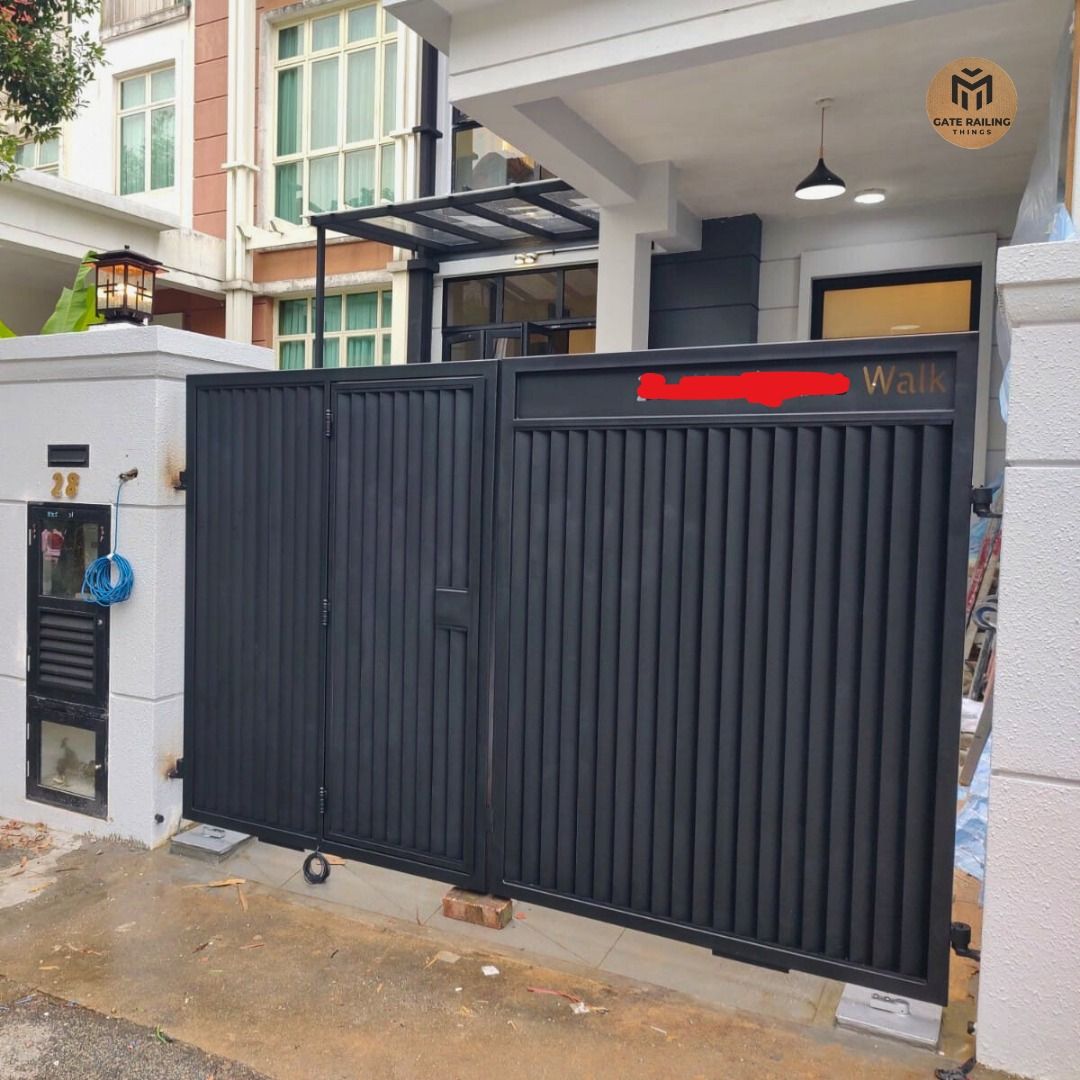 Premium Swing/Sliding Driveway Gate With Aluminium Infill, Furniture ...