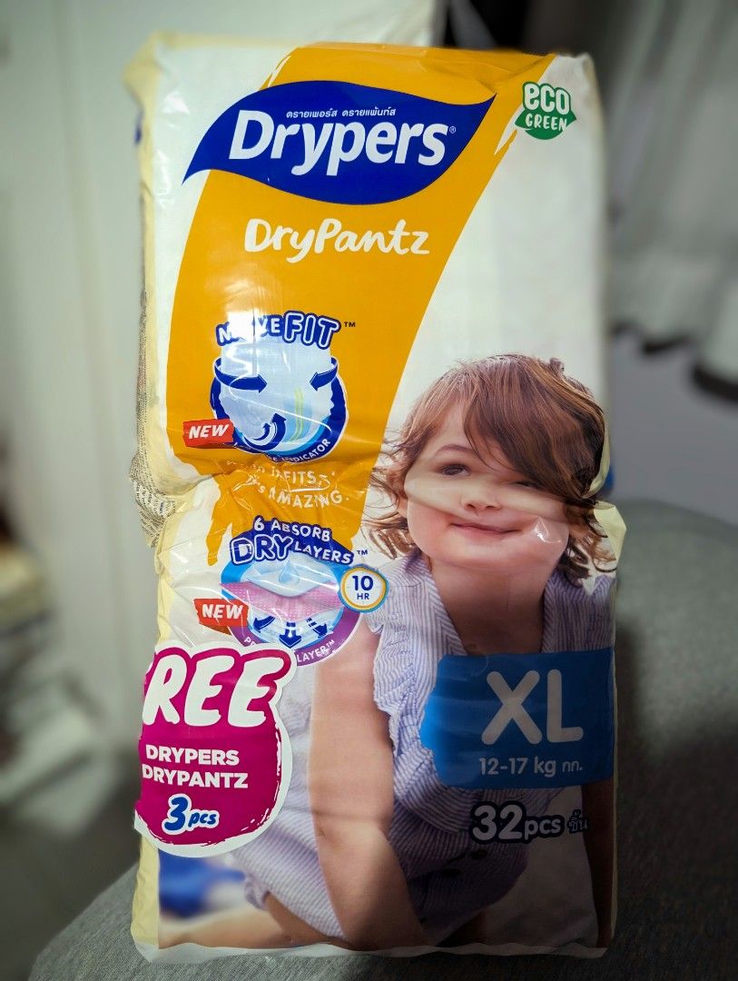 Drypers Drypantz XL, Babies & Kids, Bathing & Changing, Diapers & Baby ...