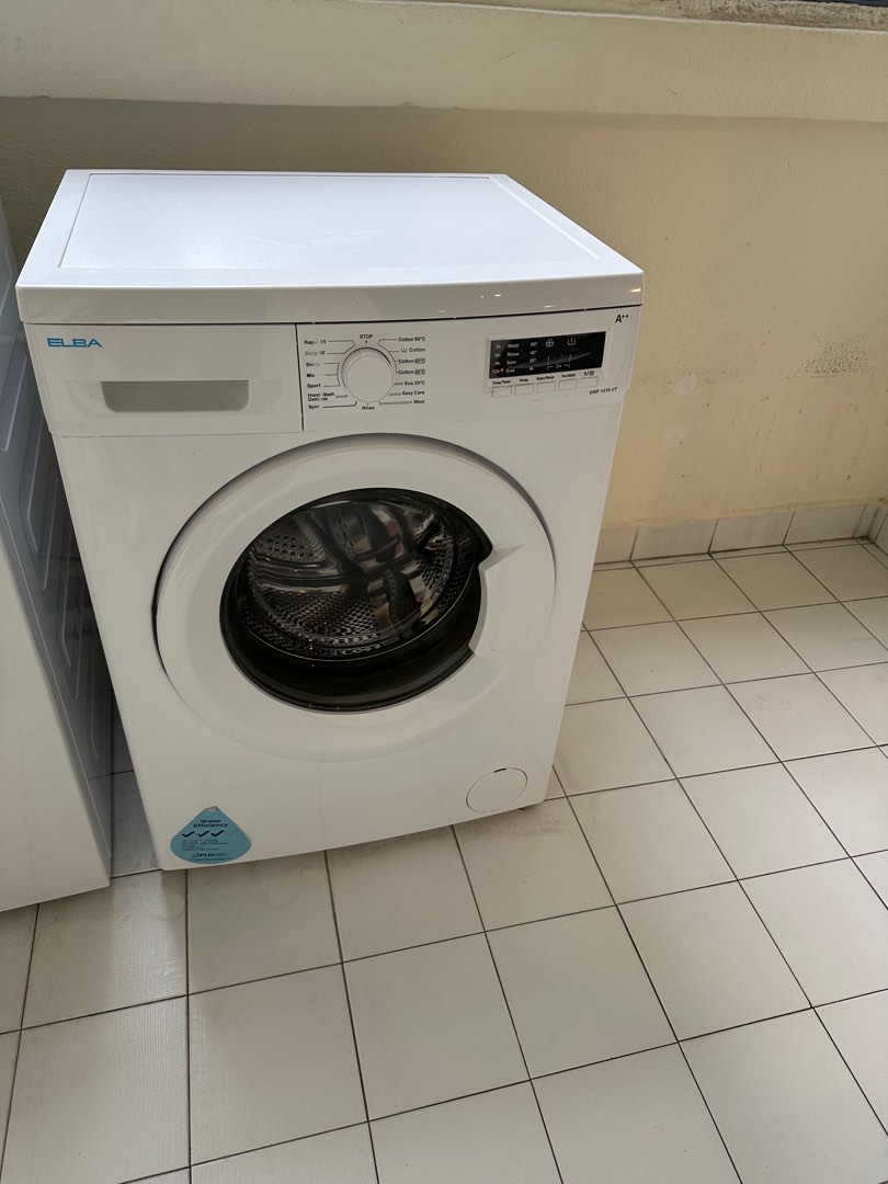 Elba washing machine EWF 1075 VT, TV & Home Appliances, Washing ...