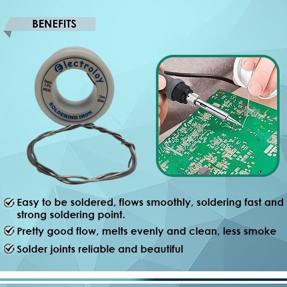 ELECTROLOY SOLDERING LEAD 1.0mm, RESIN 2.0%, GRADE 60/40, BEST FOR ...
