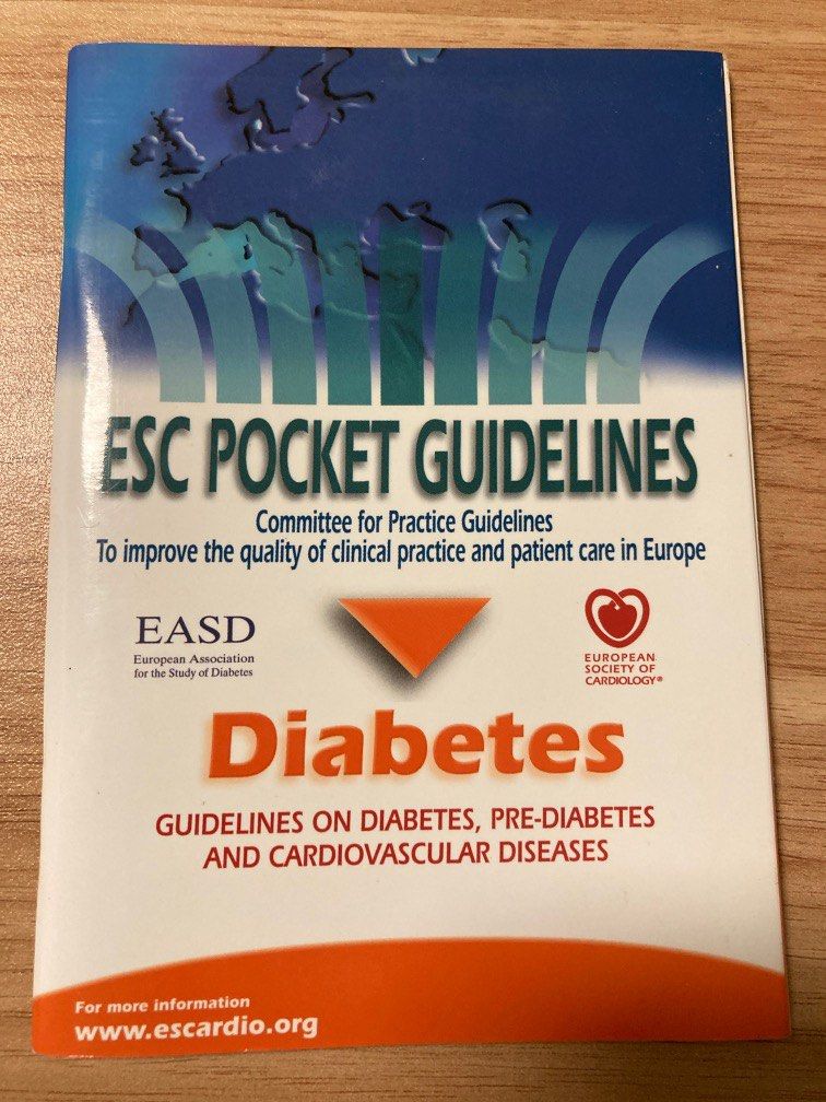 ESC Pocket Guidelines for Diabetes & CVD, 興趣及遊戲, 書本 & 文具, 補充練習 - Carousell
