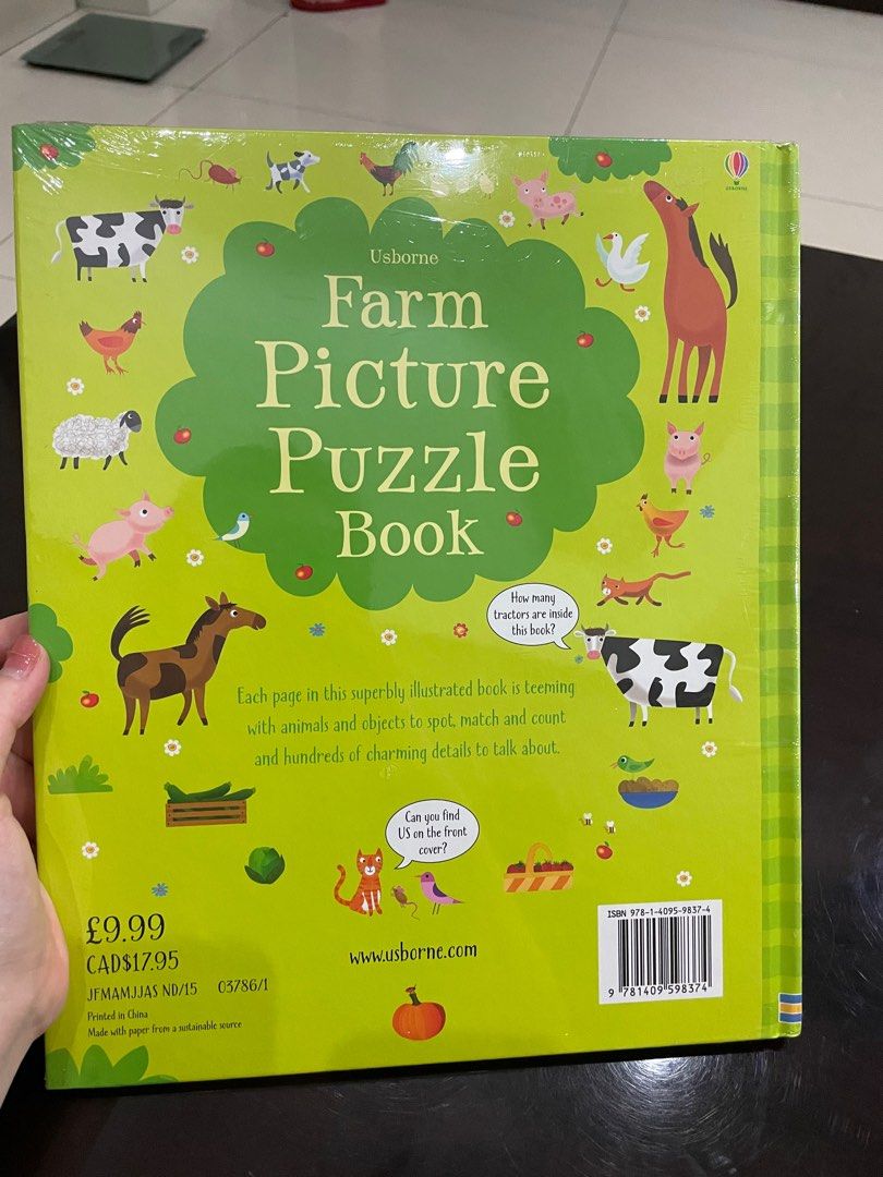 Farm picture puzzle book, Buku & Alat Tulis, Buku Anak-Anak di Carousell