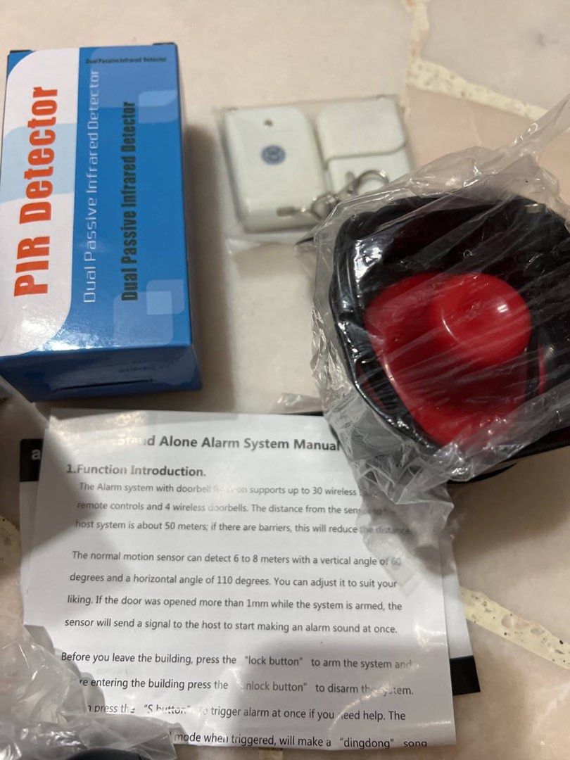 fire alarm system PIR detector dual passive infrared, Furniture & Home ...