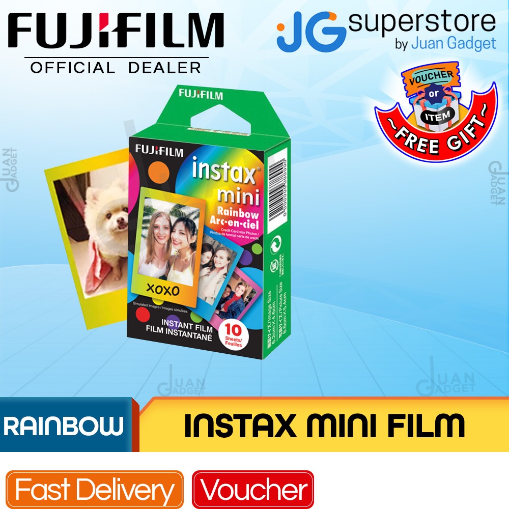 Fujifilm Instax Rainbow 10 Sheets Film for Fujifilm instax Mini Cameras ...