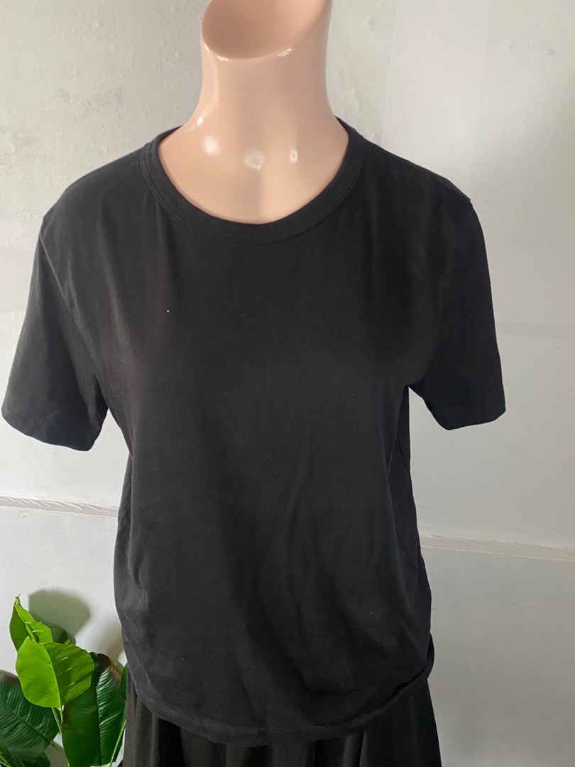 GU Uniqlo Basic Top Black on Carousell